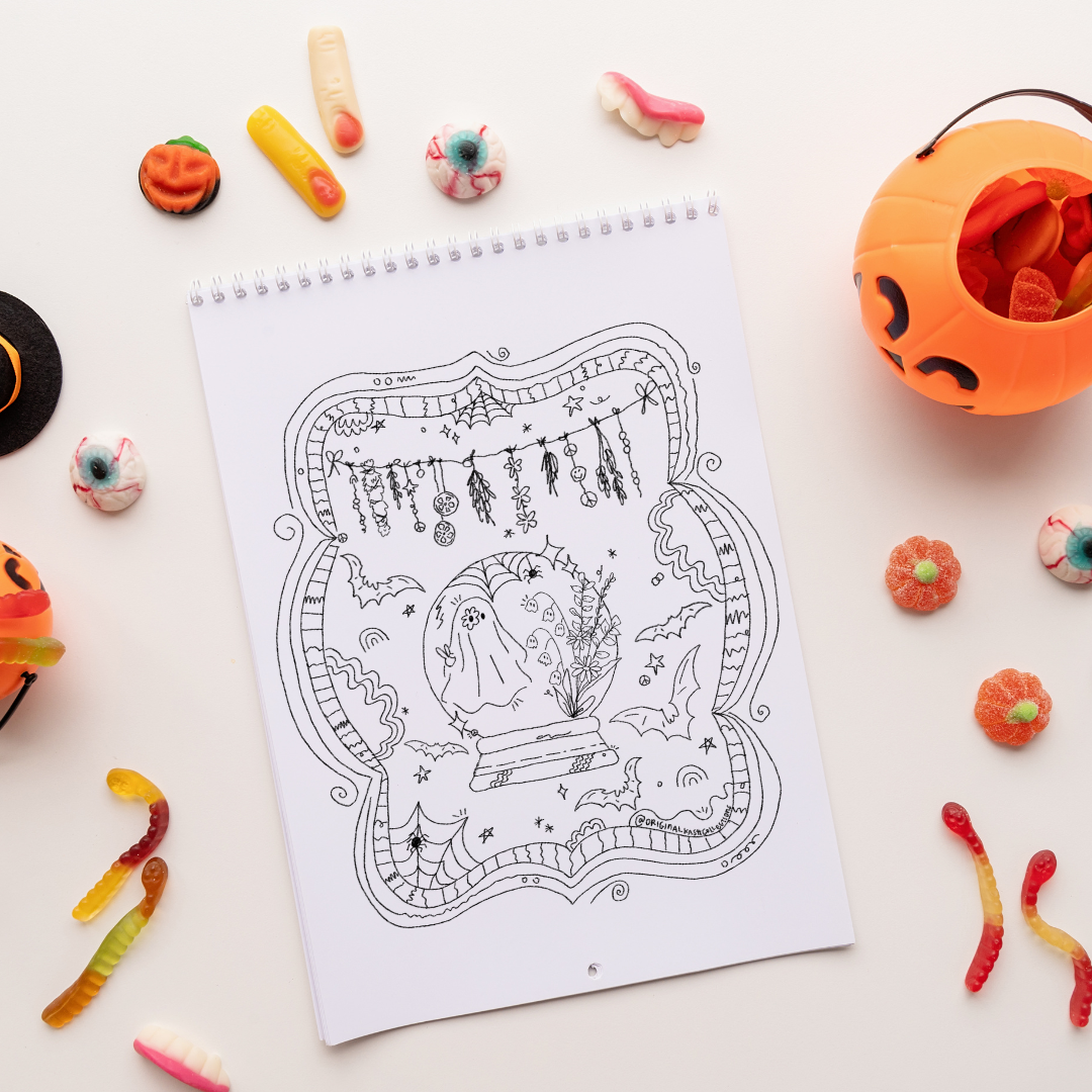 Coloring Page: Groovy Ghost – KASH Collections